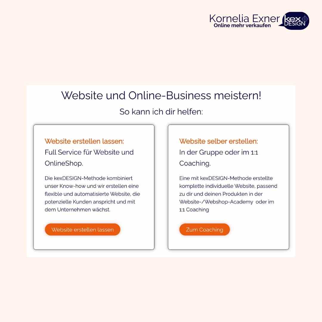Newsletter kexDESIGN: Website selber erstellen oder erstellen lassen